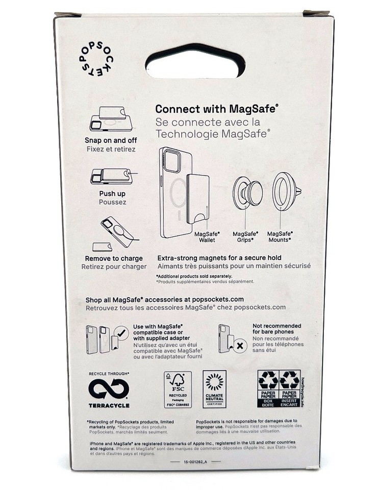 PopSockets MagSafe PopWallet Periwinkle Magnetic Pop Wallet Popsocket ...