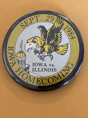 Iowa Hawkeye 1984 Homecoming Button | eBay