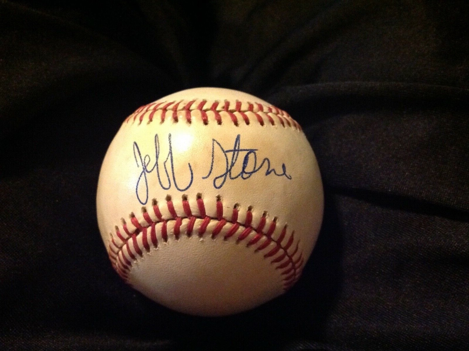 Jeff Stone Phillies Signed Autographed OMLB Baseball Orioles Red Sox ...
