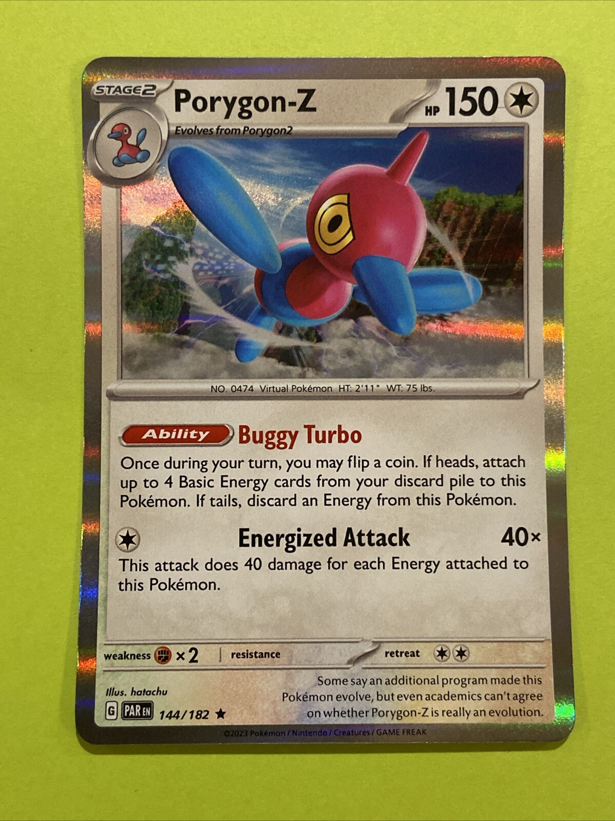 Pokemon Card Porygon-Z 144/182 Paradox Rift Holo | eBay