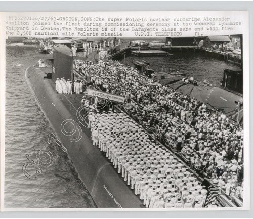 Nuclear Powered Submarine USS ALEXANDER HAMILTON. 1963 Press Photo US ...