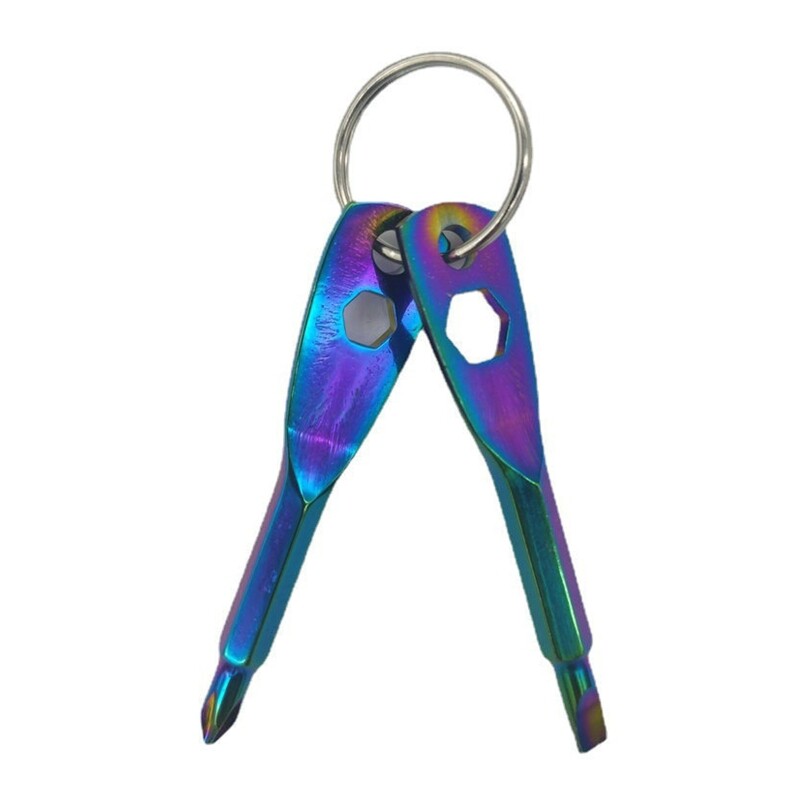 Keychain Screwdriver Tool Screwdriver Bit with Slotted Wrench Gifts | eBay