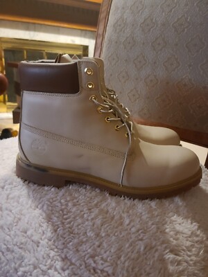 Timberland Men's Premium 6" Waterproof Boots - Cream, Size 13 M New ...