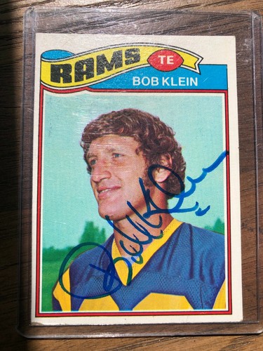 1977 Topps #343 Bob Klein Rams Signed Auto | eBay