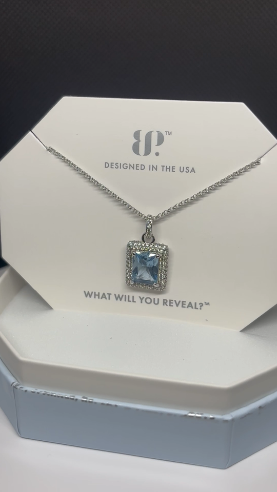 Bomb Party “Delighted In Sparkle” Necklace- Aquamarine Spinel on ...