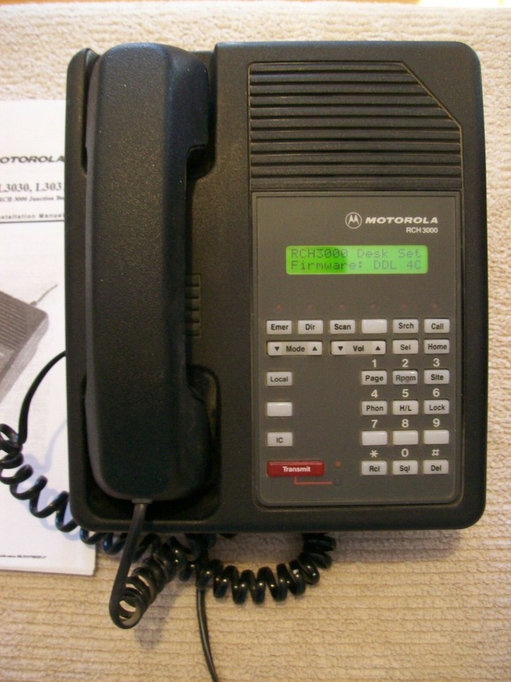 Motorola RCH3000 Two-way Radio Deskset L3030A / Power Supply & Install ...
