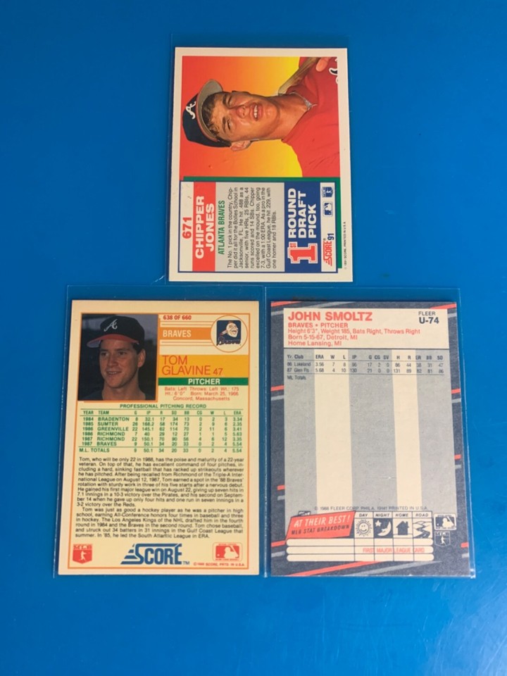 Chipper Jones / Tom Glavine / John Smoltz Rookies.………nm -mt | eBay