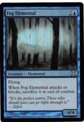 Fog Elemental *FOIL Uncommon* Magic MtG x1 Tenth 10th Edition SP | eBay