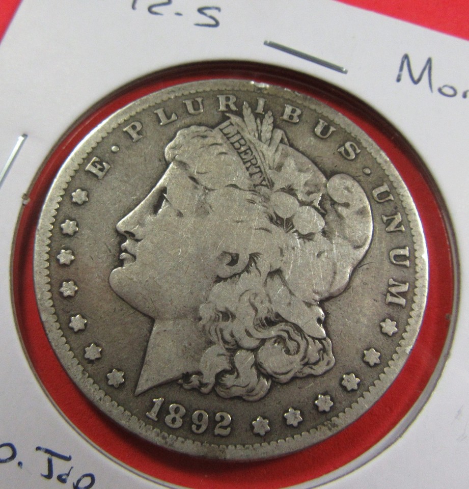 1892-S $1 U.S. Morgan silver dollar. Circ. Desirable S-Mint Morgan ...