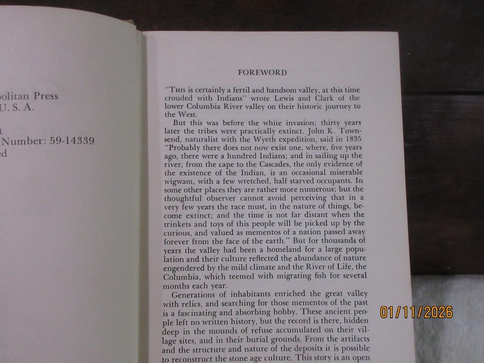 1959 1st Ed. Stone Age on the Columbia River by Emory Strong - with ...