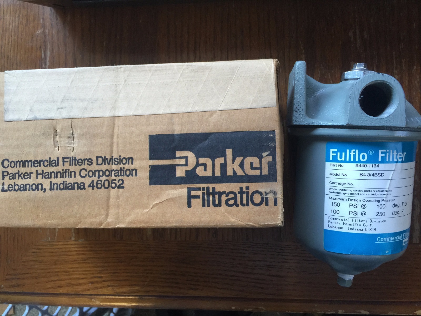 Parker Hannifin Fulflo Filter 9440-1164 B4-3/4SD New in Box | eBay
