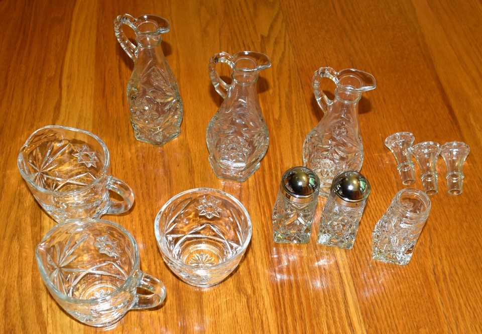 Midcentury Star of David Pressed Glass Lot 12 Pieces | eBay