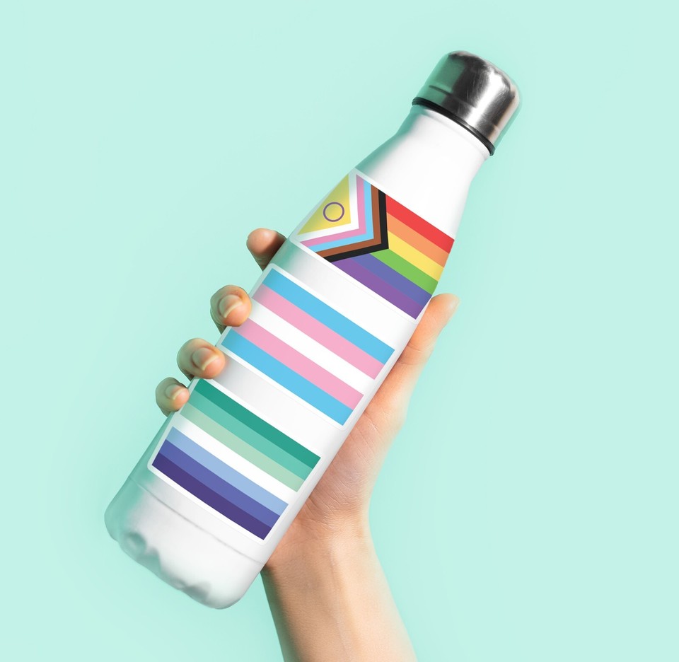 A4 Sticker Sheet Sexual Identity Vinyl Stickers - Flags Pride LGBTQ Gay ...