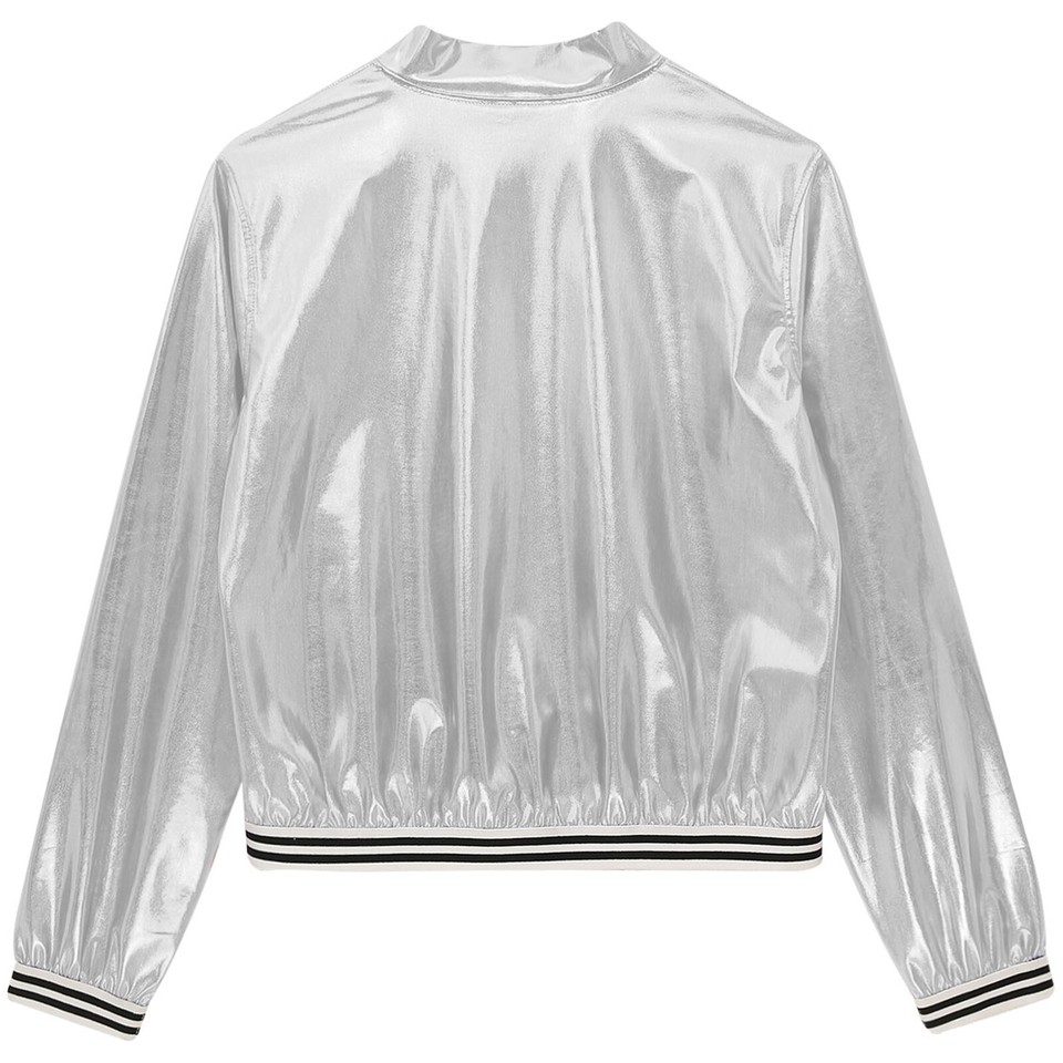 Men Jacket Party Outerwear Metallic Coat 79s Disco Costume Glitter Tops ...