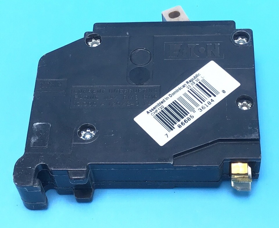One (1) New Circuit Breaker Eaton Cutler-Hammer CH120 CHF120 20 Amp 1 ...