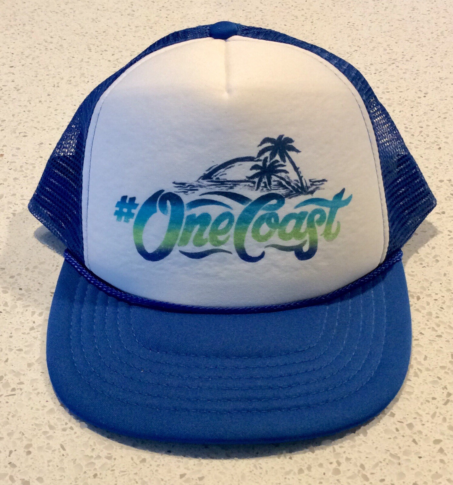 One Coast Trucker Style Surfer Beach Hat Cap Foam Mesh Snap Back ...