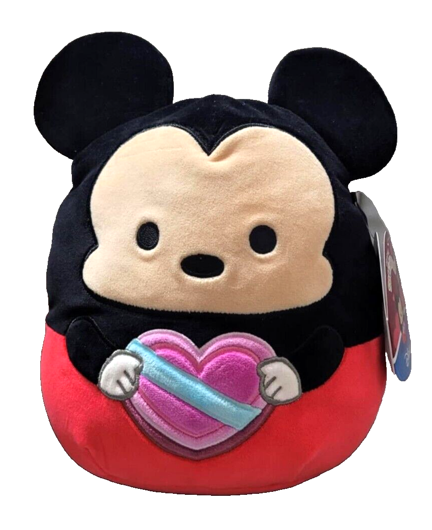 Original Squishmallows Disney Mickey Mouse Valentine 8 In Squishy Soft ...