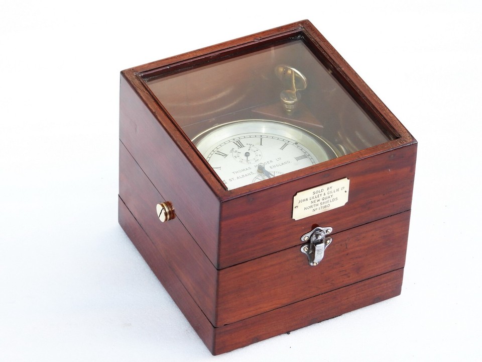 VGC THOMAS MERCER ST. ALBANS ENGLAND SHIPS MARINE CHRONOMETER FUSEE ...