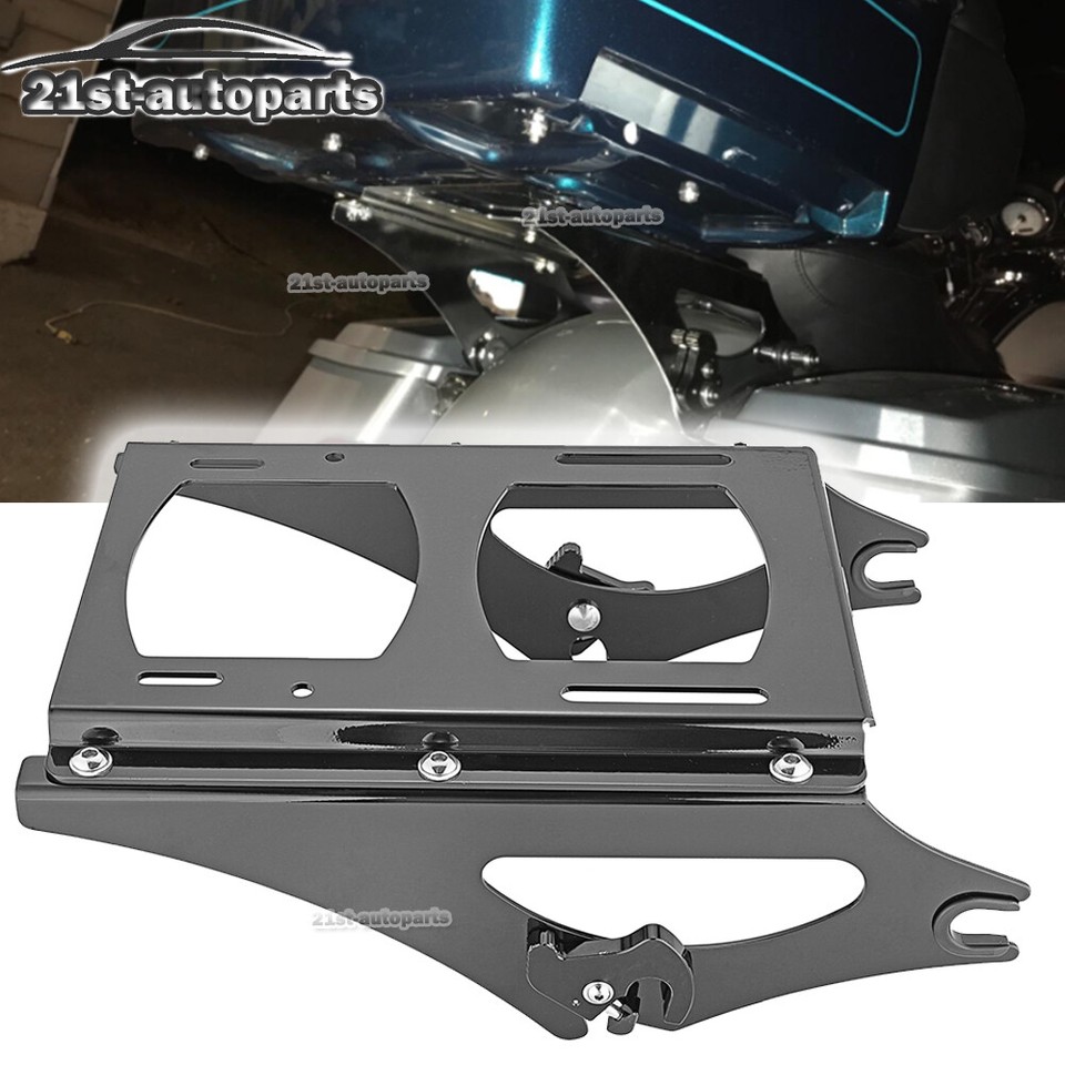 Quick Detach Two-UP Tour Pak Pack Rack Docking For 09-13 Harley Road ...