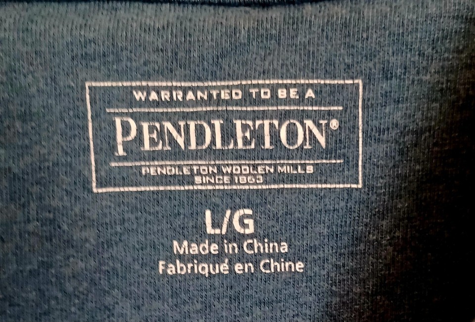 2 Pendleton Pocket T Shirts Blue Red Short Sleeve Crew Neck Mens Size ...