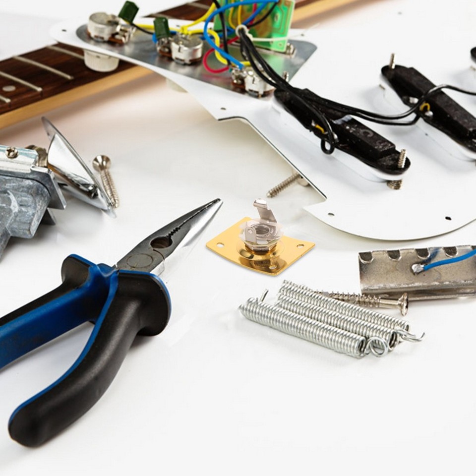 4pcs Guitar Jack: Square Output Jack Plate - Electric Guitar Bass ...