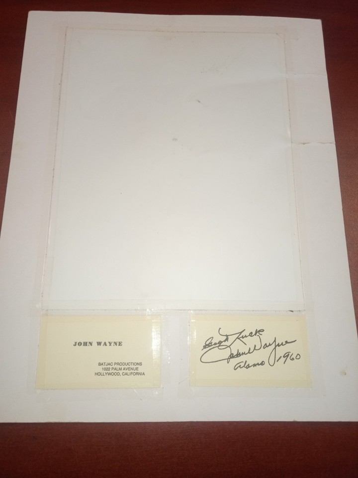 John Wayne Autograph /John Ford Stagecoach Alamo 1960 Professional | eBay