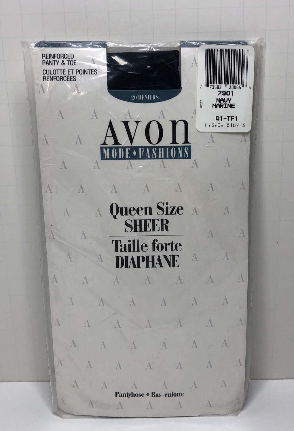 Vintage 1988-1992 Avon Pantyhose Navy Q1 Queen Size 5… - Gem
