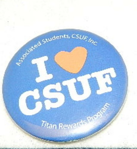 Pin Badge CSUF Titan Rewards Program Associated Student | eBay