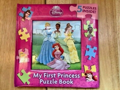 Disney Princess 'MY FIRST PUZZLE BOOK' w/ Ariel, Tiana, Belle ...