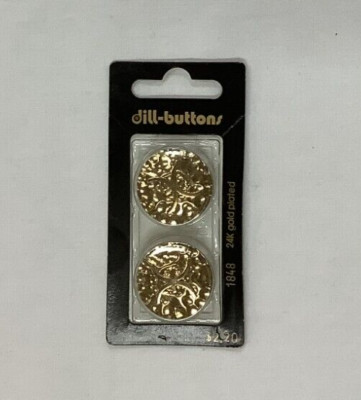 Dill Buttons ~ (1848) 24K gold plated- 1" - 2 ct | eBay