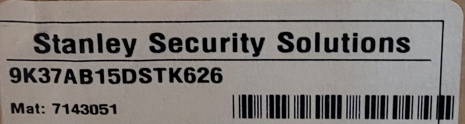 STANLEY SECURITY SOLUTIONS 9K37AB15DSTK626 9K Series 2-3/4. | eBay