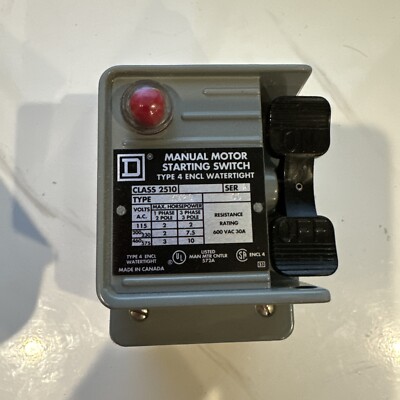 Square D 2510KW2C Manual Motor Switch 3 Poles, 30 A, 4 NEMA Rating ...
