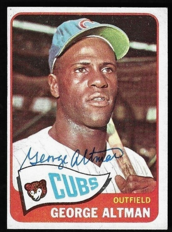 GEORGE ALTMAN Signed Autographed 1965 Topps Card #528 AUTO Chicago Cubs ...