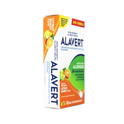 Pack of 3 Alavert Allergy Disintegrating Citrus 10mg Antihistamine 60 ...
