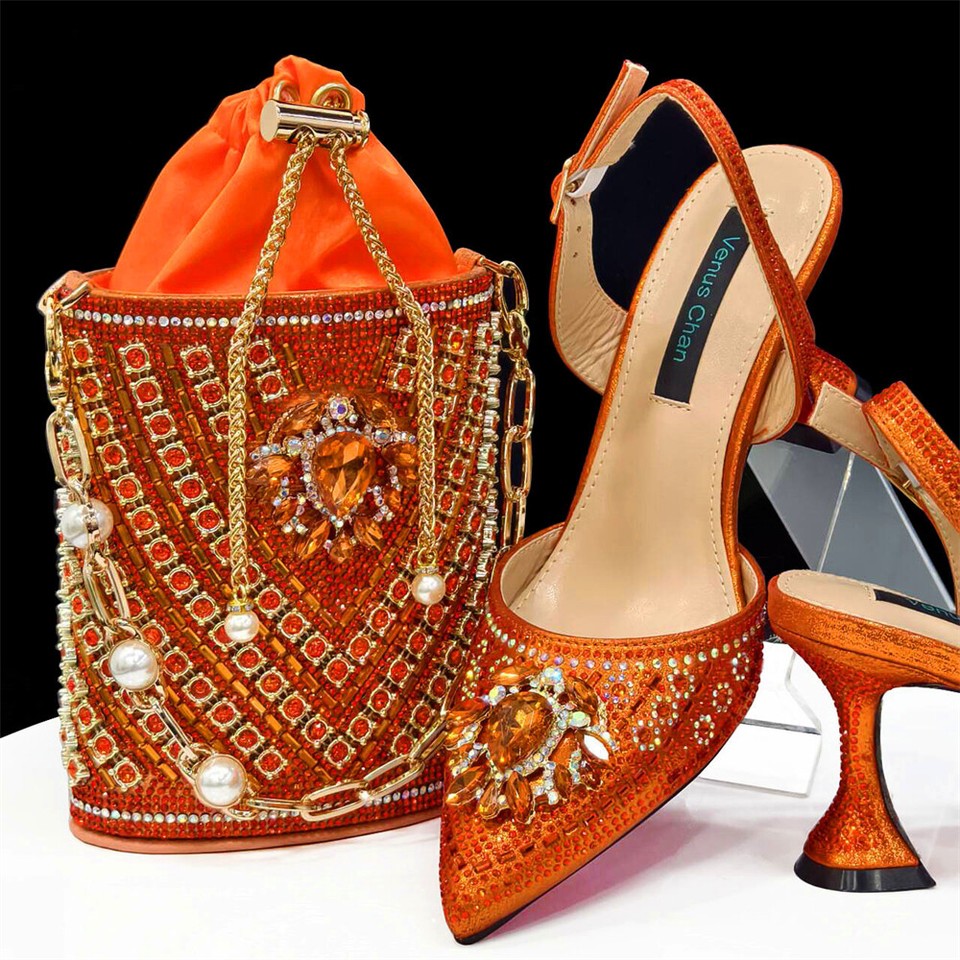 Latest Design Italian Shoes And Bag Set Sandals With Matching Bag Party ...