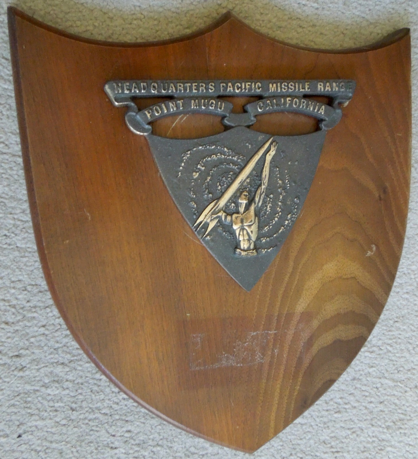 Antique US Navy HQ Pacific Missile Range, Pt Mugu, CA, Brass ...