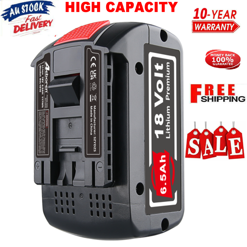 18V 6500mAH BAT609 BAT610 FOR BOSCH Battery Lithium-ion BAT620 BAT610 ...