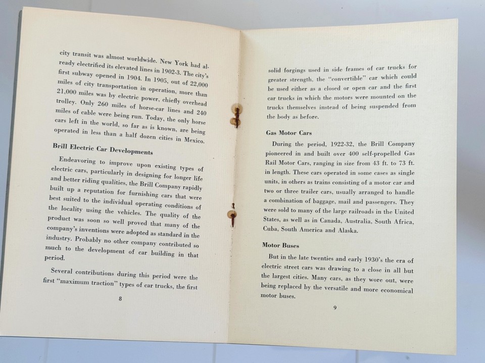 rare rACF-Brill Motors Co "URBAN TRANSPORTATION" Story Horse Car to ...