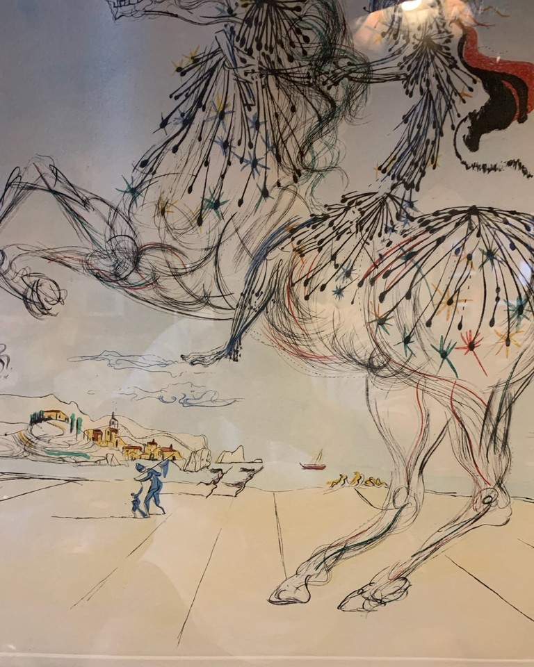 Salvador Dali Color Itching signed real nice frame to, size 36x33, SALE ...