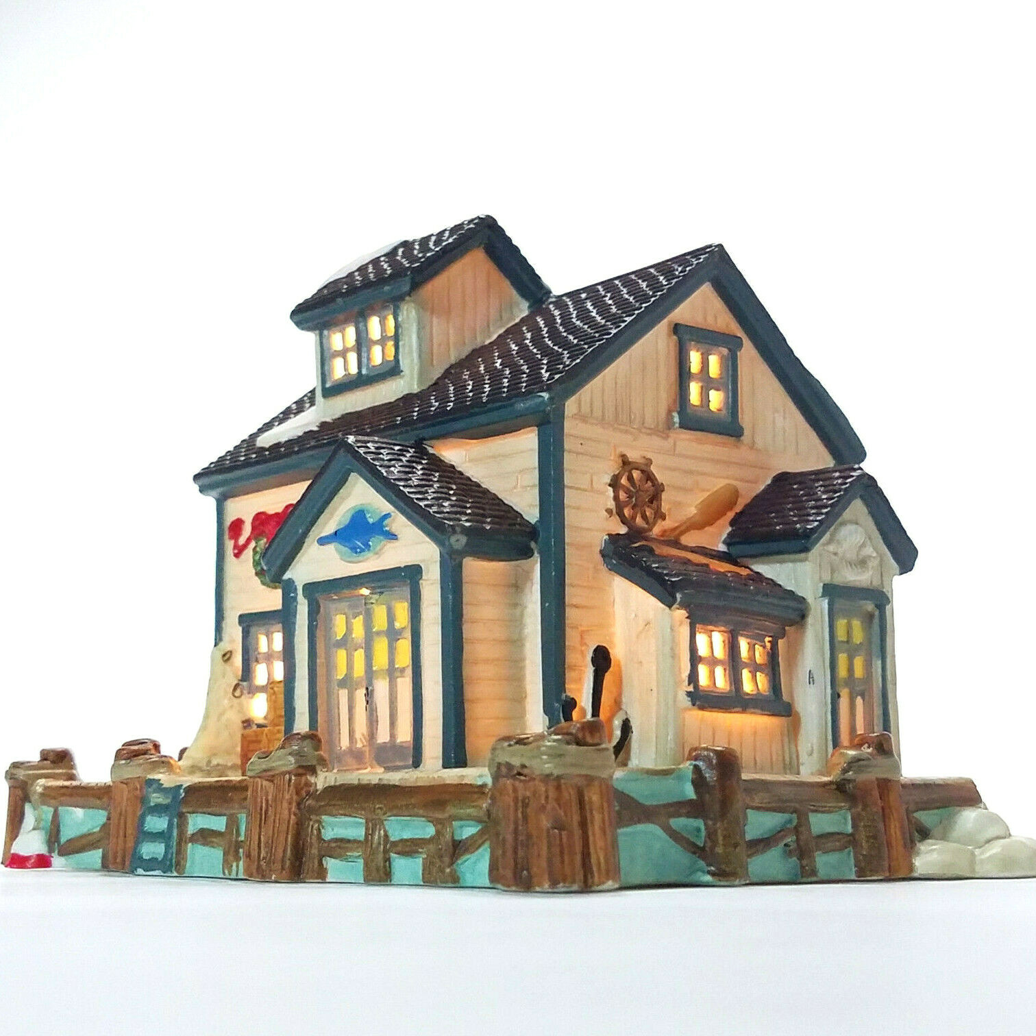 Beauty Restored Lemax 1998 Ol's Fisherman's Shack Plymouth Corners ...