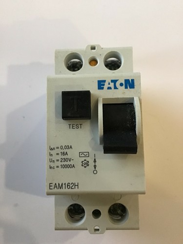 EATON MEM 16A RCD 2 POLE 30MA 2 MOD MEMSHIELD 3 10KA EAM162H (MEM156 ...