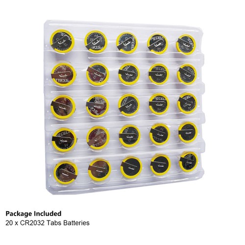 20 Replacement CR2032 Tabbed Save Battery for Super Nintendo SNES N64 ...