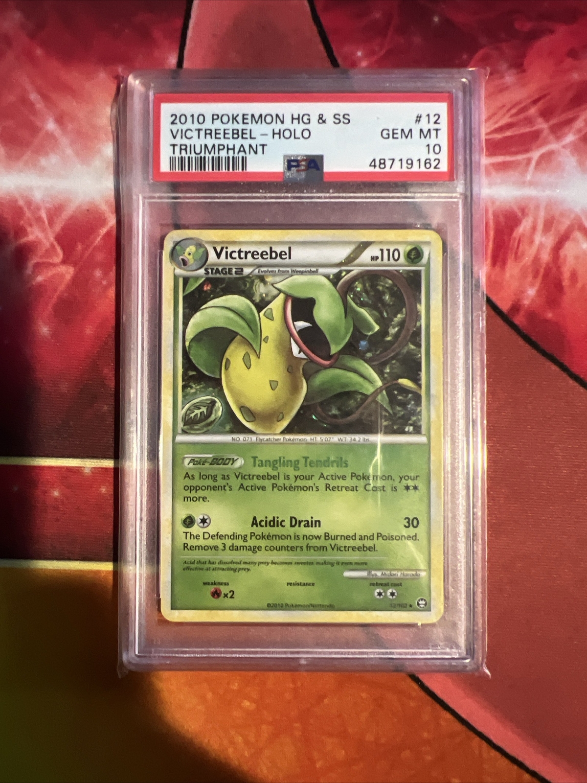 Victreebel PSA 10 Gem Mint 12/102 Triumphant HGSS Holo Pokemon Card | eBay