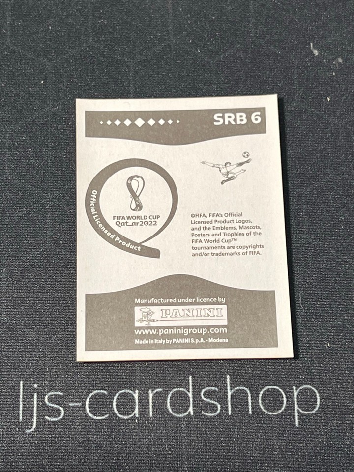2022 Panini World Cup Stickers Qatar Strahinja Pavlovic Gold Border # ...