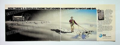 AT&T Telecom 1988 Cordless Telephone Handset Print Magazine Ad Poster ...