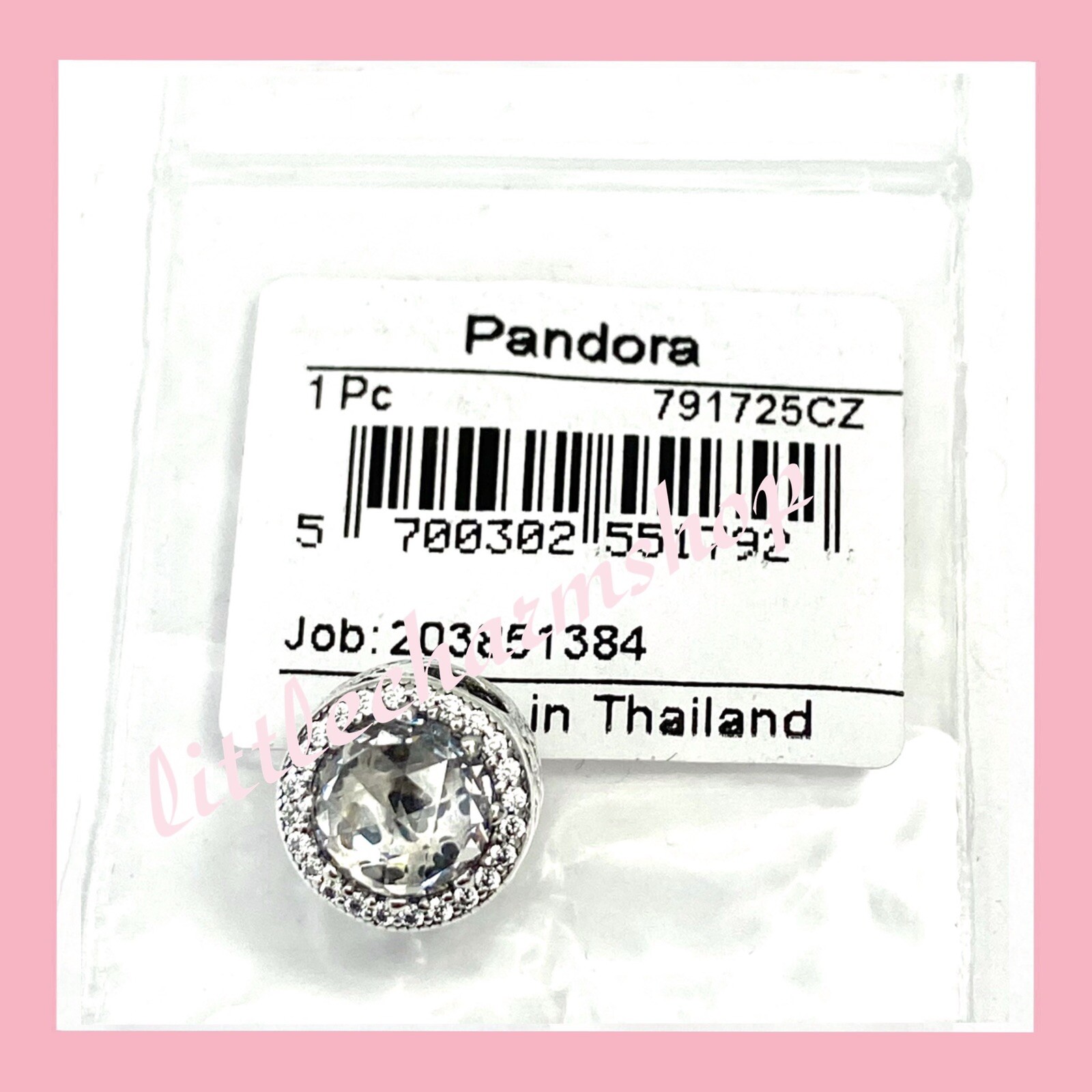 NEW Authentic Genuine PANDORA Sparkling Clear Charm - 791725CZ RETIRED ...