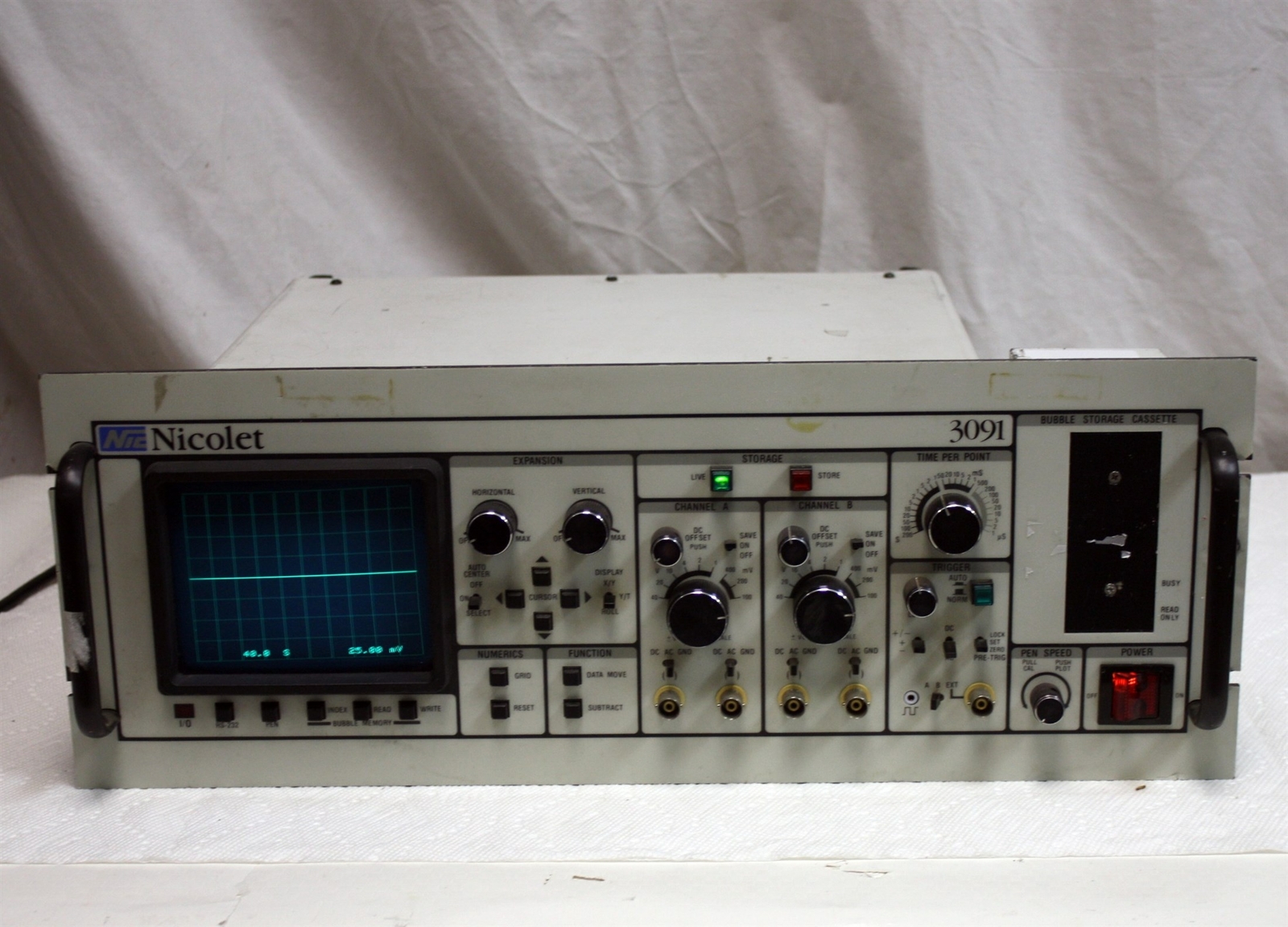 Vintage Nicolet 3091 Digital Storage Oscilloscope Rack Mount w RS232 ...