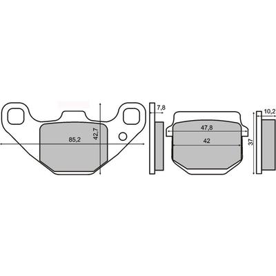 Bremsbeläge Hinten Kawasaki 3 Wheelers Kxt 250 Tecate 1986 RMS ...