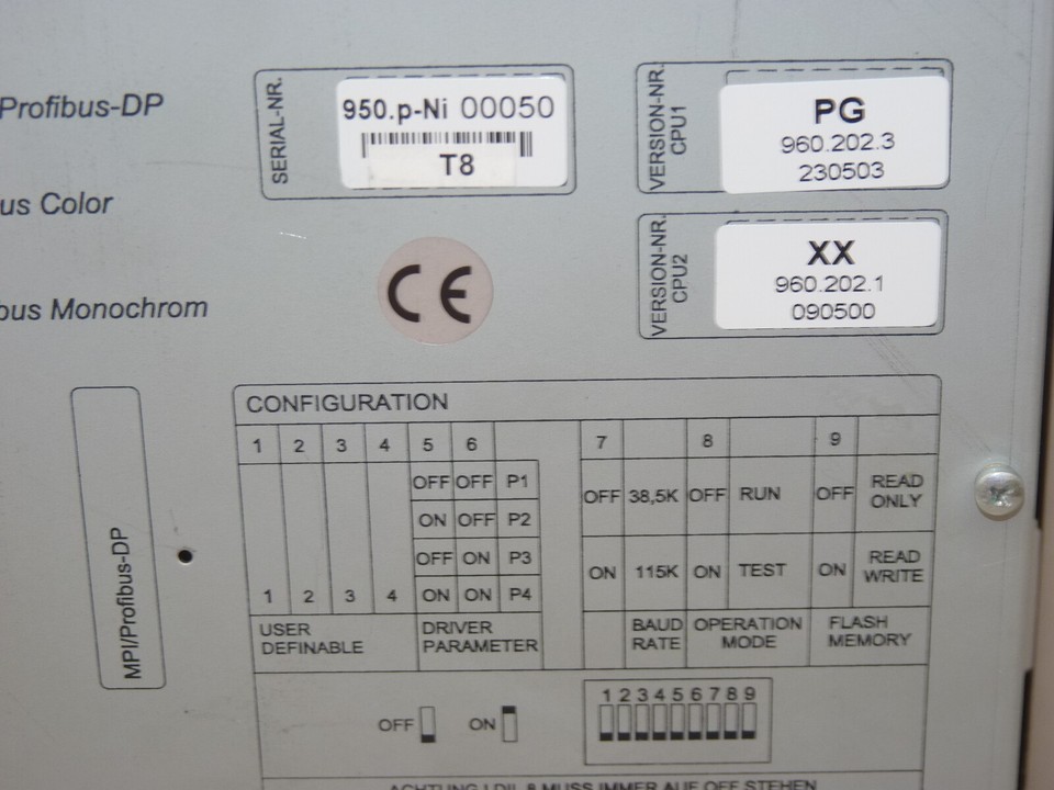 Lauer PCS950 PLUS Profibus Monochrom PCS950p-Ni PCS 950 960.202.3 960. ...
