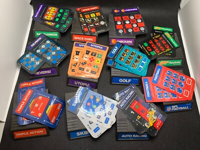 Intellivision Games w/ MATCHING Overlays Lot Cartridges Backgammon ...